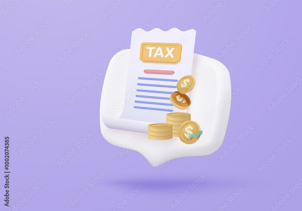 3d tax statistic and wealth management on clipboard checklist ...