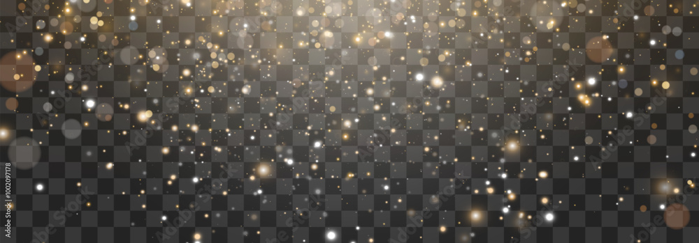 Magical light dust with a soft glow. Floating particles of light. A ...