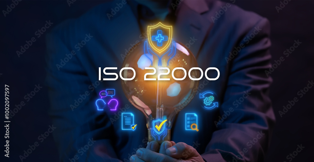 ISO 22000. International Organization for Standardization sign and ...