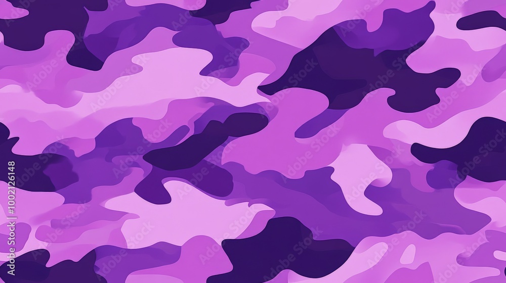 simple camouflage pattern vector in purple, simplified flat camo ...