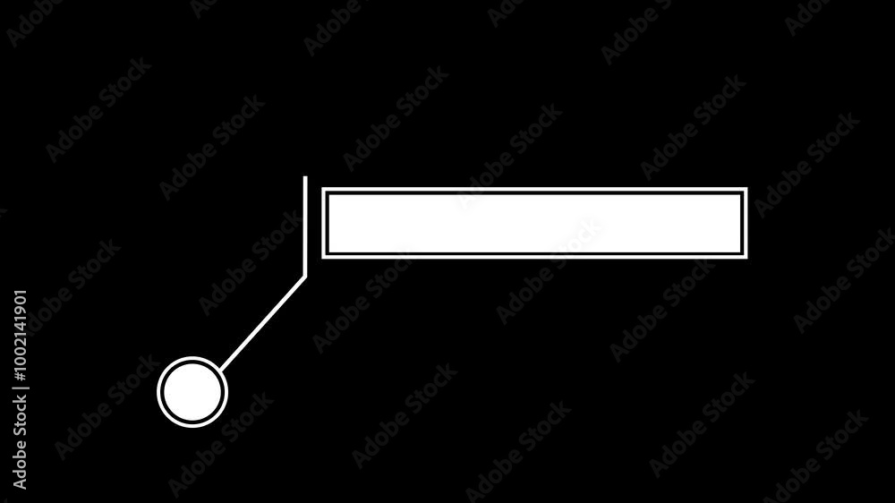 Simple HUD elements frame lines callout animation for text on black 4K ...