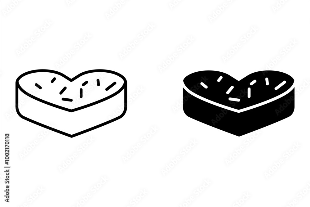 Heart cake icon set, for your website design, logo, app, UI Vector ...