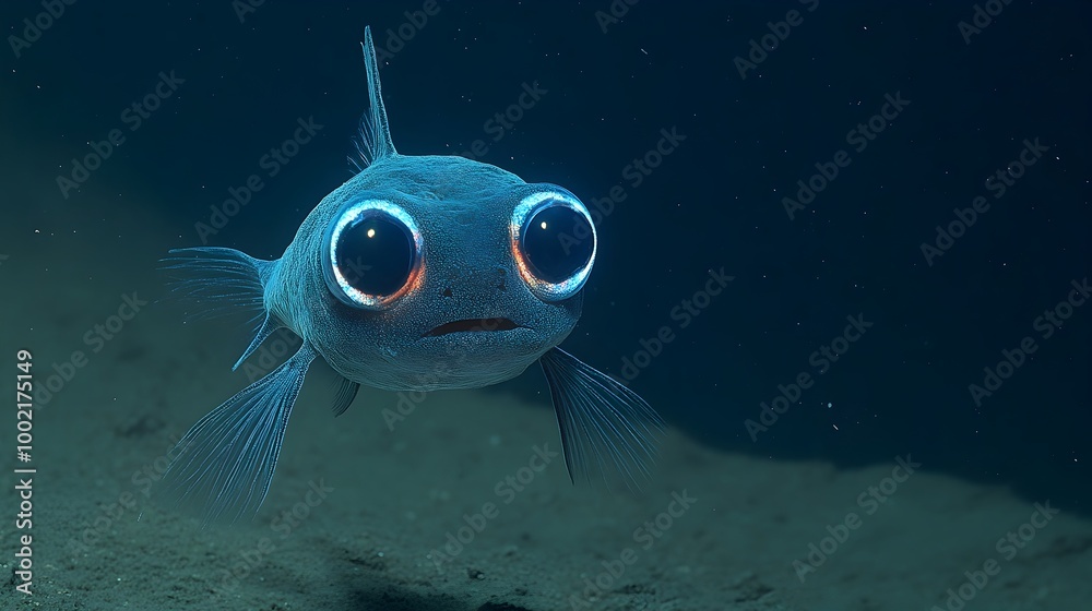 Captivating close up of a deep sea spiny dogfish shark its body covered ...