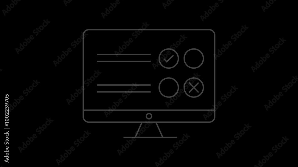 Computer monitor. assignment icon. computer screen, checklist, document ...