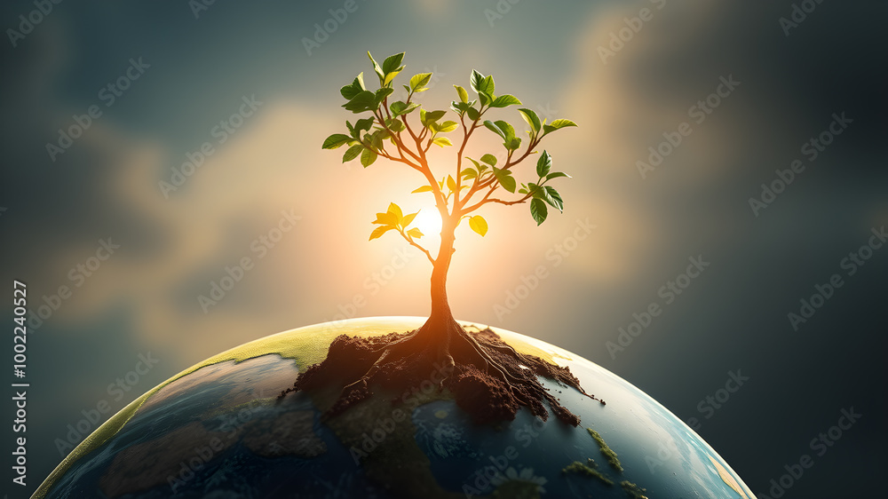 Concept day earth Save the world, save environment. Saving environment ...