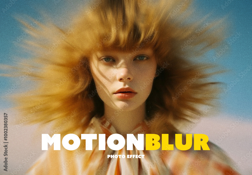 Circular Motion Blur Photo Effect Mockup Stock Template | Adobe Stock