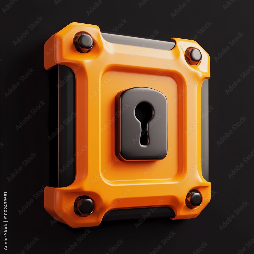 3D Security Pass Icon: Authorized Access Badge Illustration Logo Stock ...