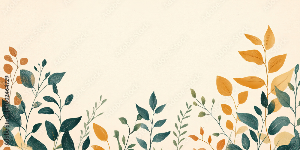 Leaf branch minimal background, elegant soft contrast leaves wallpaper ...