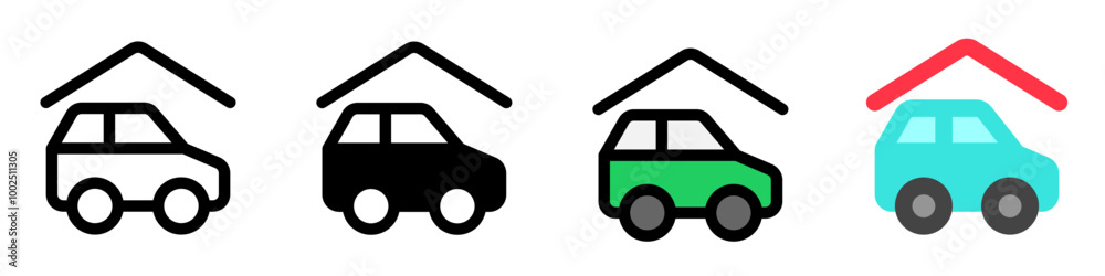 Editable parking area, car park vector icon. Part of a big icon set ...