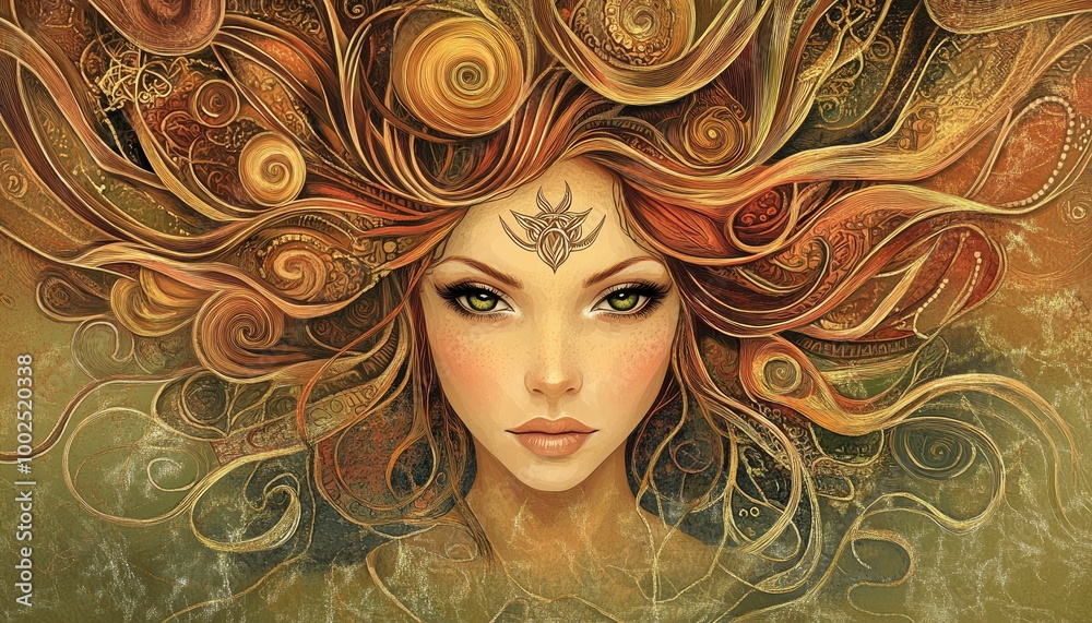 Fantasy illustration of a stunning Celtic fairy featuring a stylish ...