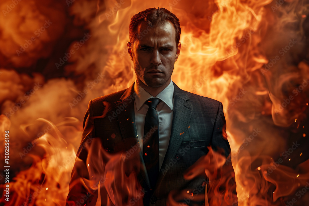 Mad angry business person man woman dressed luxury formal suit ...