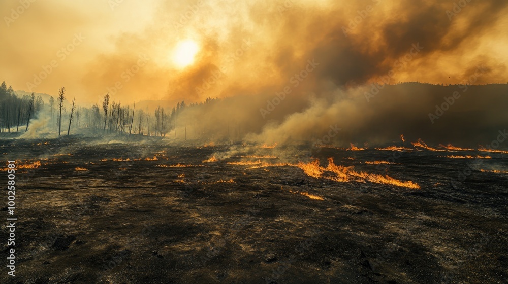 Charred land and smoke-filled skies after wildfires, with room for a ...