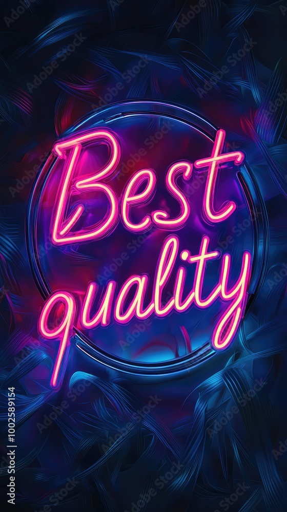 Product highlight: display featuring text best quality as a stamp of ...