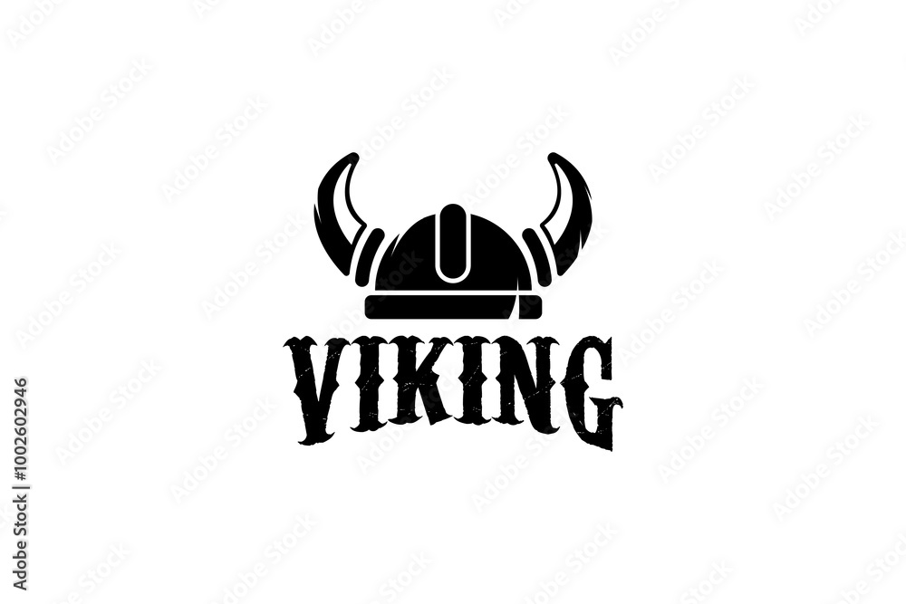 Viking logo design. Nordic warrior symbol. Horned Norseman emblem ...