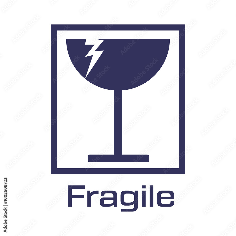 fragile goods packaging symbol vector, fragile goods, packaging symbol ...