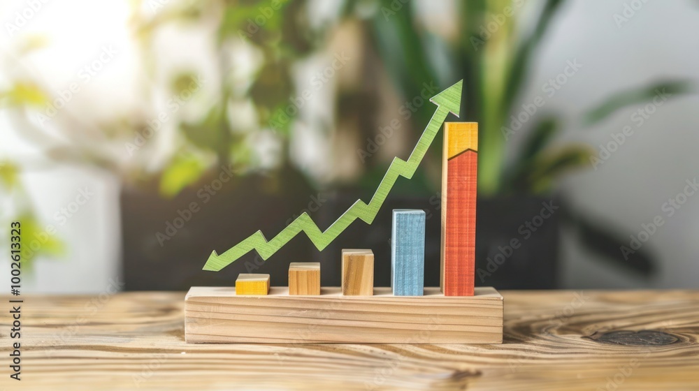 Growth Trophy: A trophy with business growth statistics displayed Stock ...