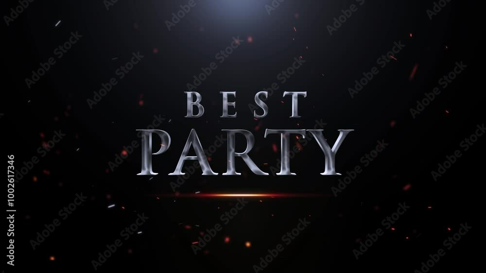 Best Party, Best Party Text Animation Video, Cinematic Best Party Logo ...