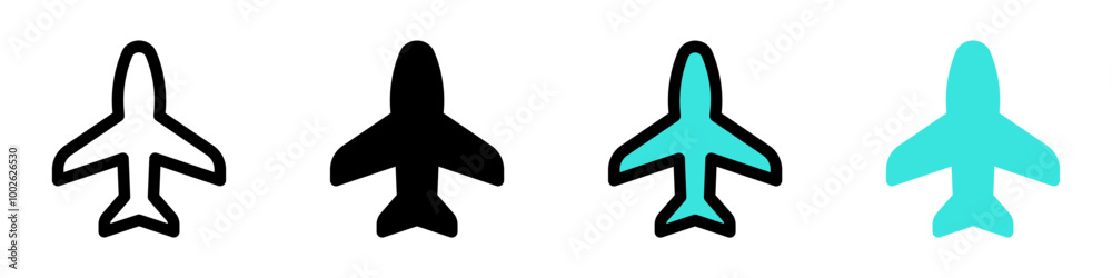 Editable vector airplane mode on icon. Part of a big icon set family ...