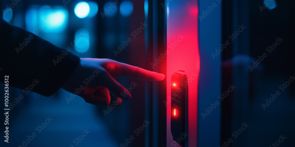 Biometric scanner integrating physical and digital security at facility ...