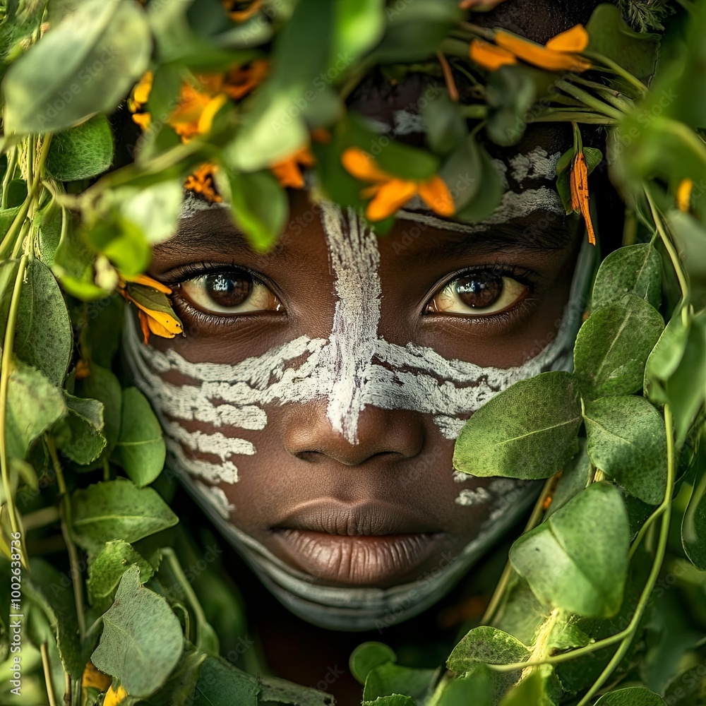 Portrait of a kid from the Surmi tribe in Kibish, Omo valley, Ethiopia ...