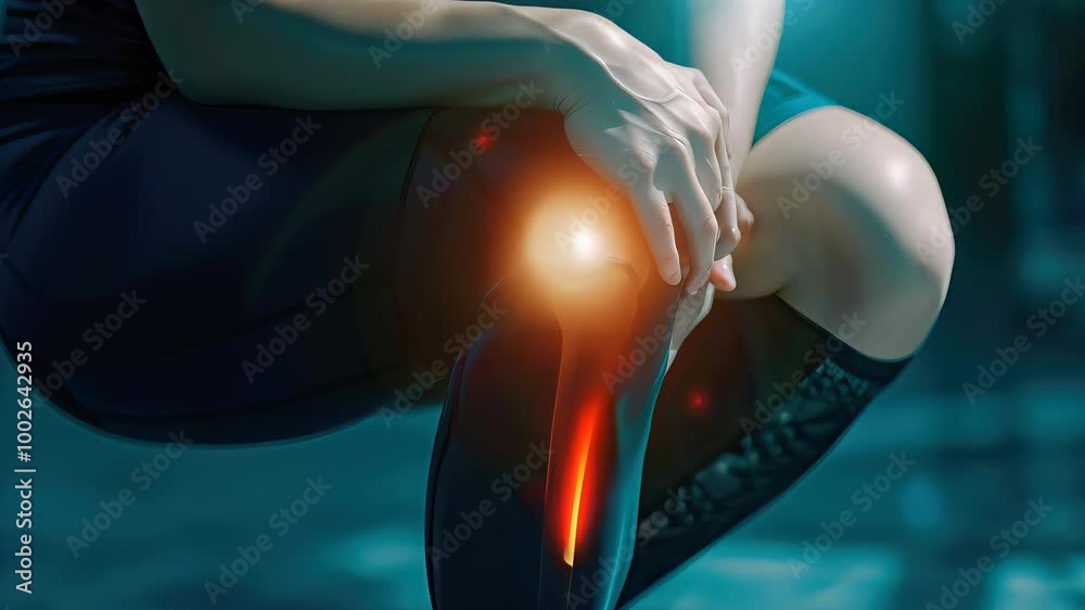 Stockvideo ACL Tear Trauma: The Knee Instability and Swelling - Picture a person holding their ...