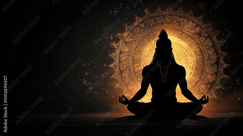 Shiva performing Janu Sirsasana headtoknee pose, symbolizing humility ...
