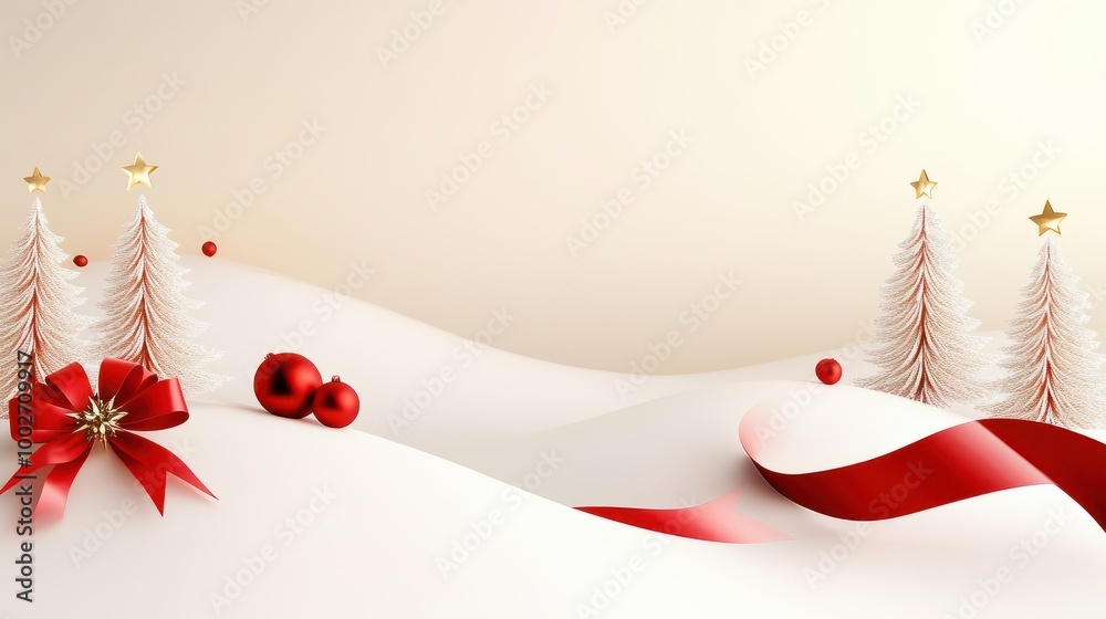 Elegant Christmas party invitation design featuring Christmas trees ...