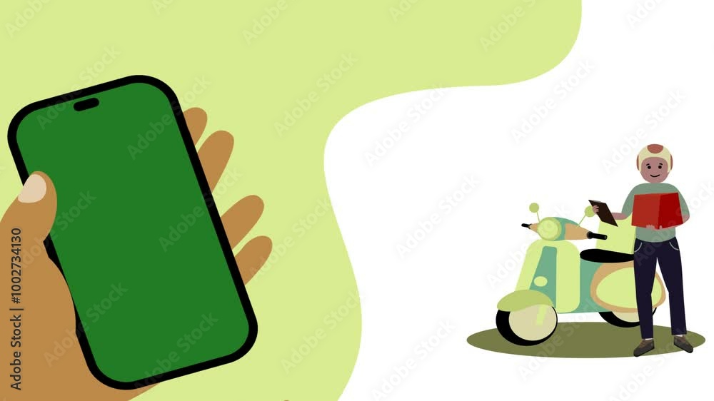 Illustration of the freight forwarding industry through a smartphone ...