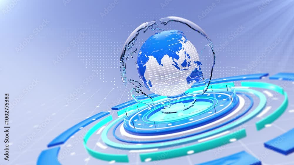 News Background Blue. Virtual News Studio Background. Breaking News ...