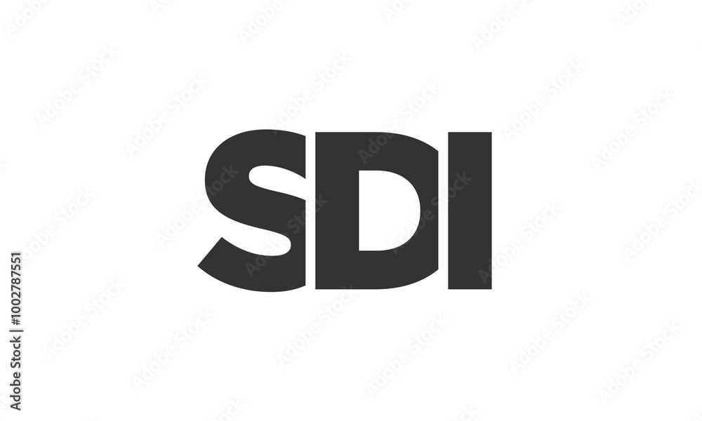 SDI logo design template with strong and modern bold text. Initial ...