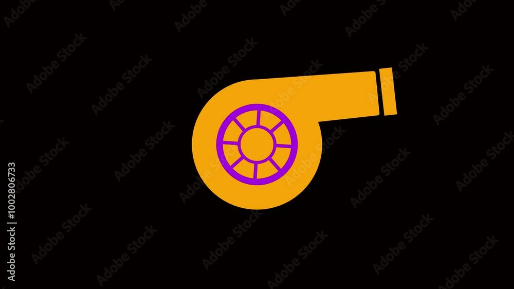 Turbocharger icon and Turbo sign, simple logotype high power engine ...