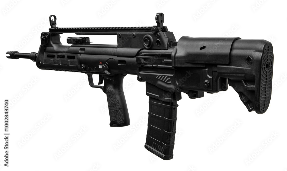 Modern carbine of the bullpup system. Weapons for police, army and ...