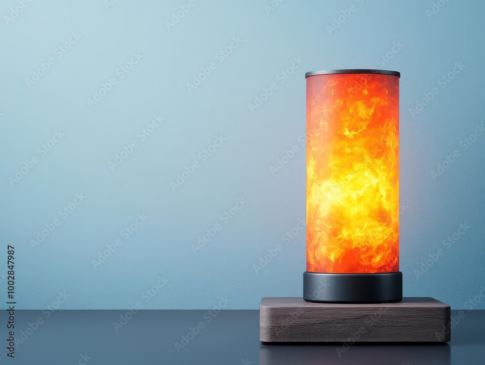 Lava lamp showing liquid motion and heat transfer, thermodynamics ...