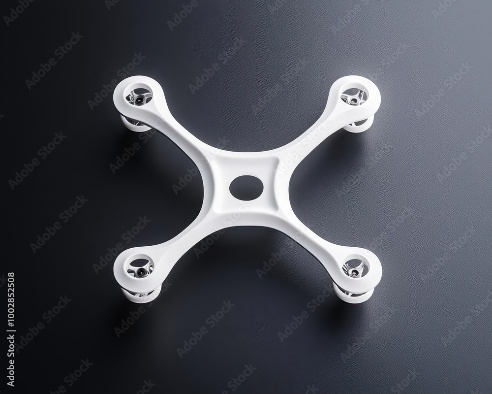 3D-printed drone chassis designed in CAD with aerodynamic features, 3D ...