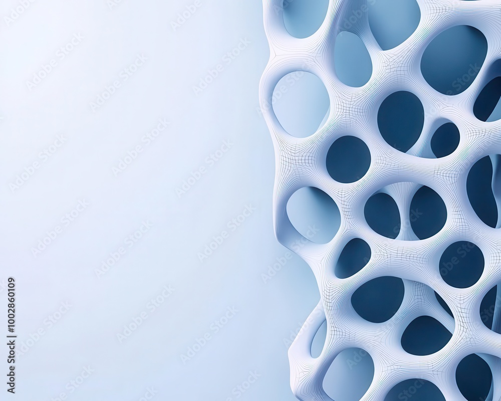 Finite element mesh on a complex 3D object under load, mechanics of solids, finite element mesh ...