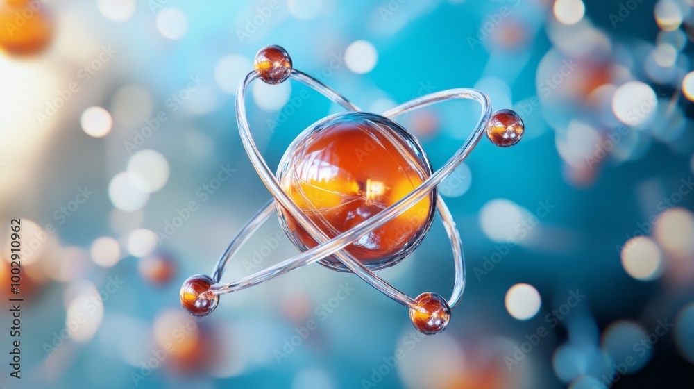 Visualization Of Atomic Structure With Electrons Orbiting A Nucleus
