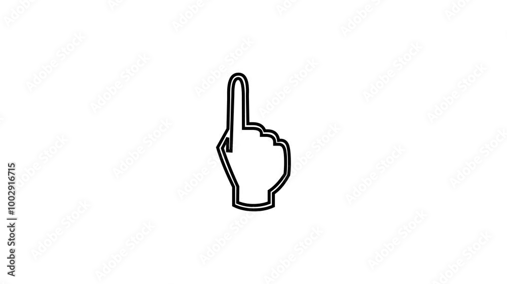 Click Hand Isolated. different pointers, pixel art, 3D and classic ...