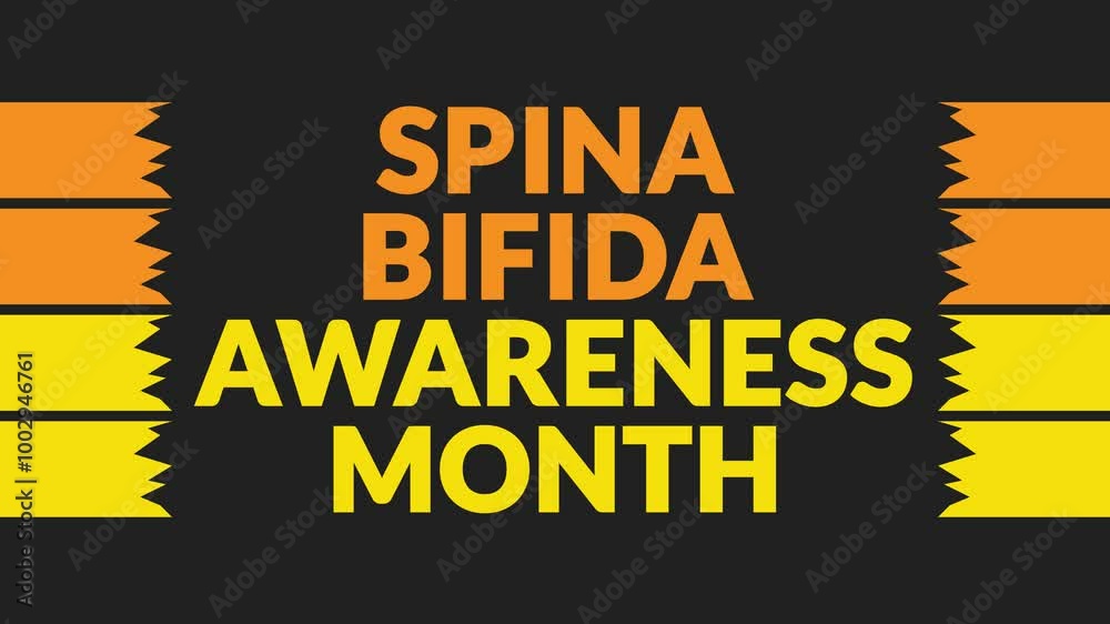 Spina Bifida Awareness Month In and Out text from split line animation ...