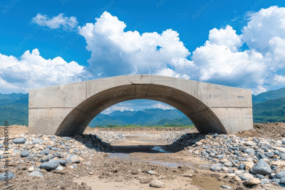 Concrete arch bridge construction for stability and aesthetics in ...