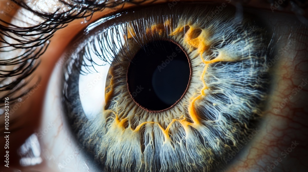 This poster shows the parts of the human eye. It explains how the pupil ...