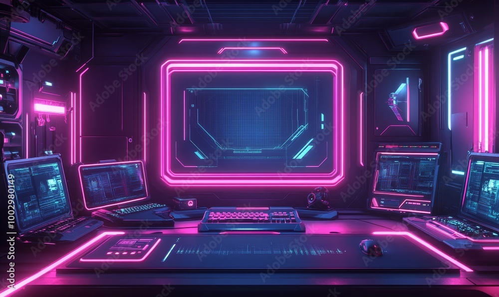 Game stream frames. Glow theme for live conference of gaming streamers ...