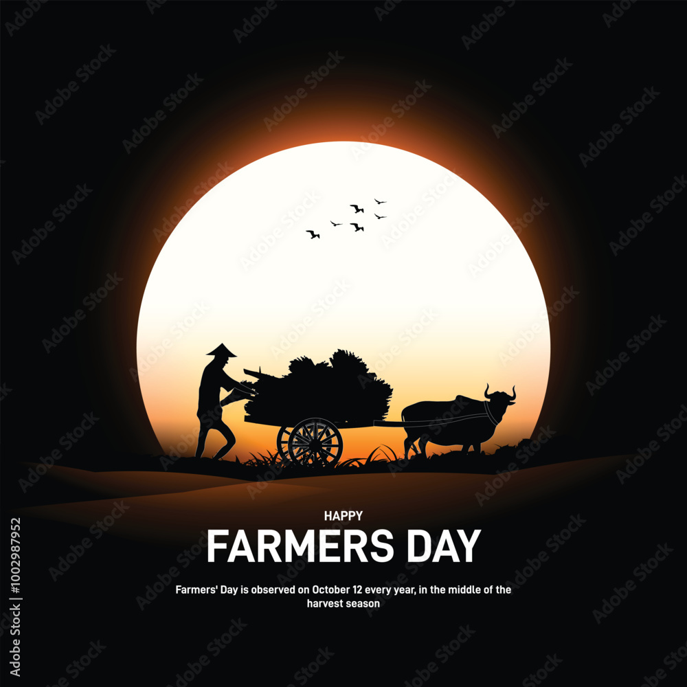 Happy Farmers Day. Farmers Day creative banner, poster, social media ...