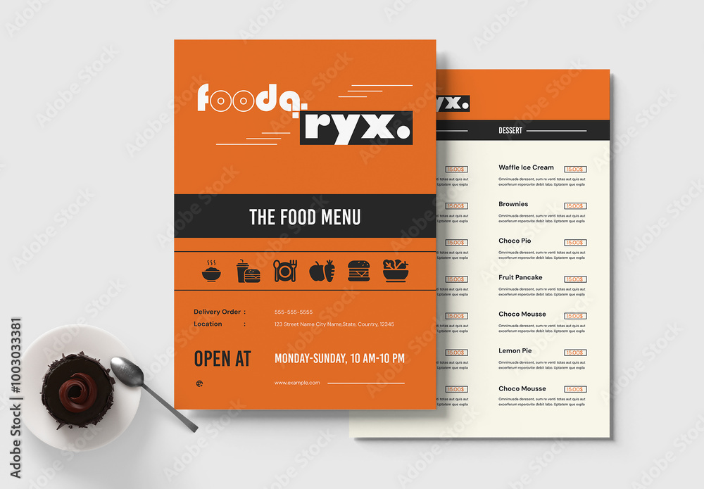 Food Menu Layout Stock Template | Adobe Stock