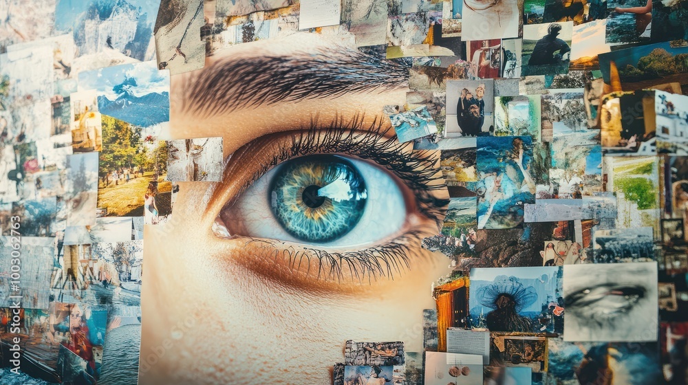 Goal visualized on a vision board with images, quotes, and reminders of ...