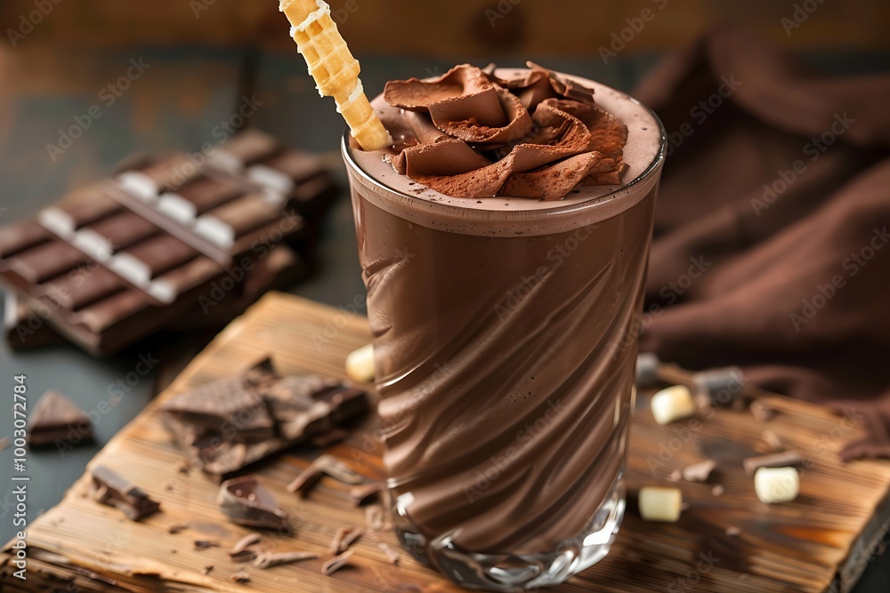 Choco-Mallow Marvel: Rich Chocolate Marshmallow Ice Cream Swirled with ...