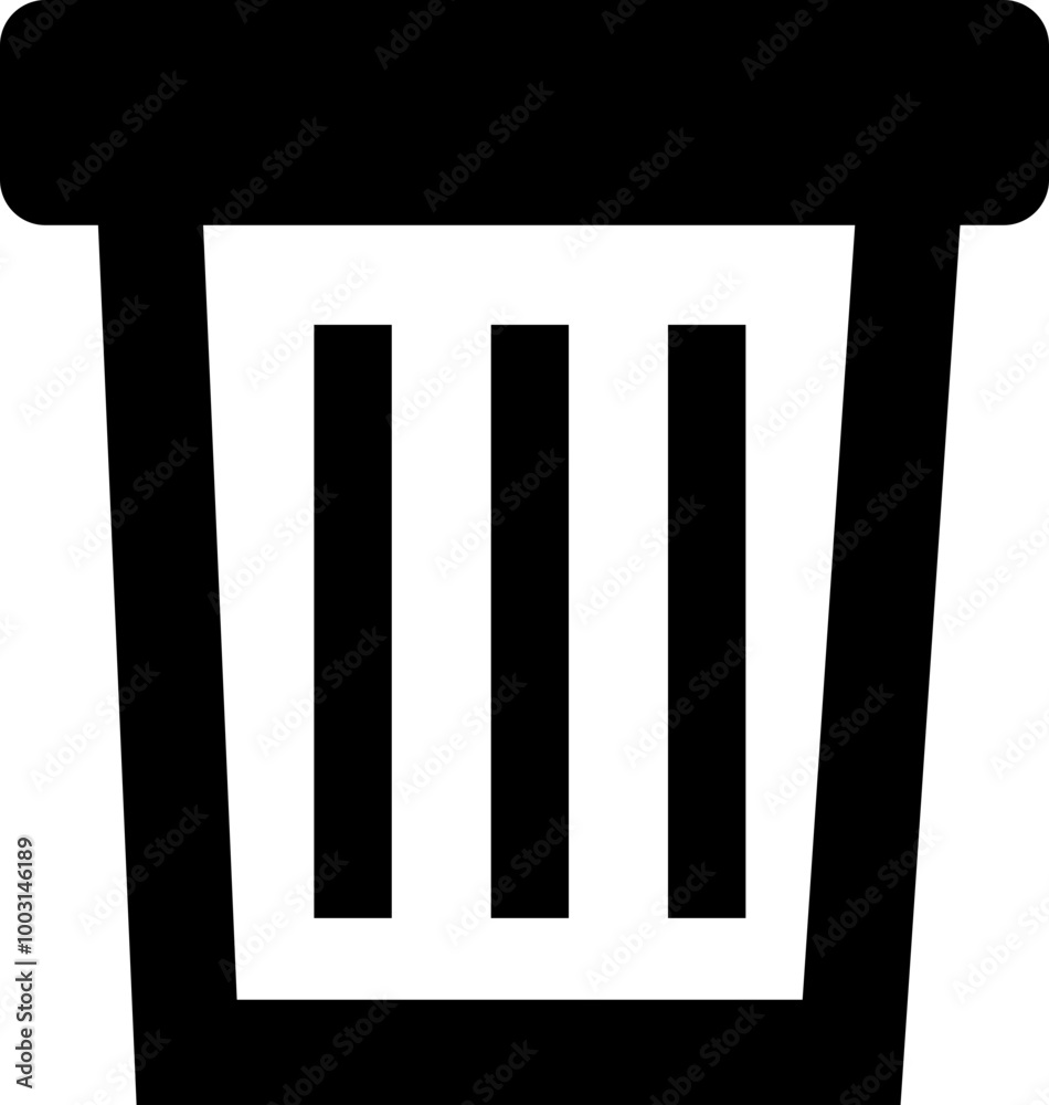 Trash bin Garbage icon in flat. vector for apps or web trash dustbin ...