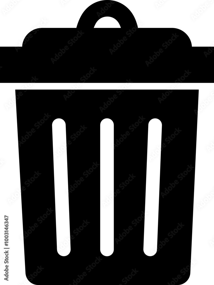 Trash bin Garbage icon in flat. vector for apps or web trash dustbin ...