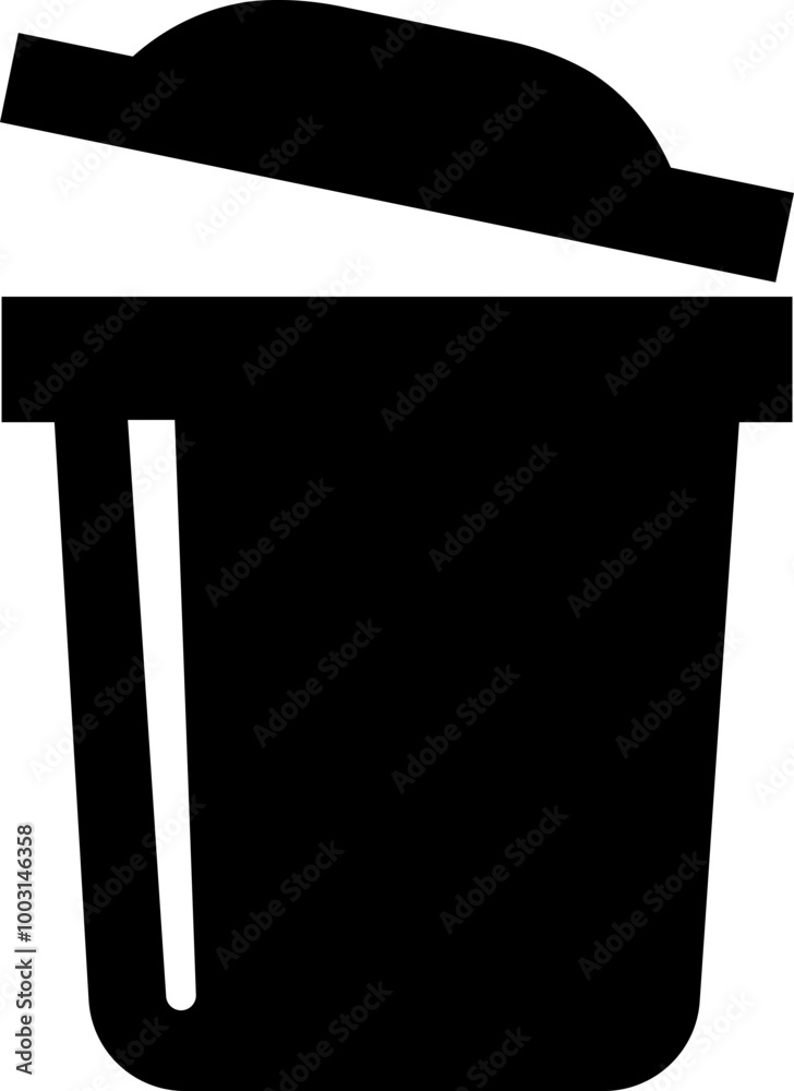Trash bin Garbage icon in flat. vector for apps or web trash dustbin ...