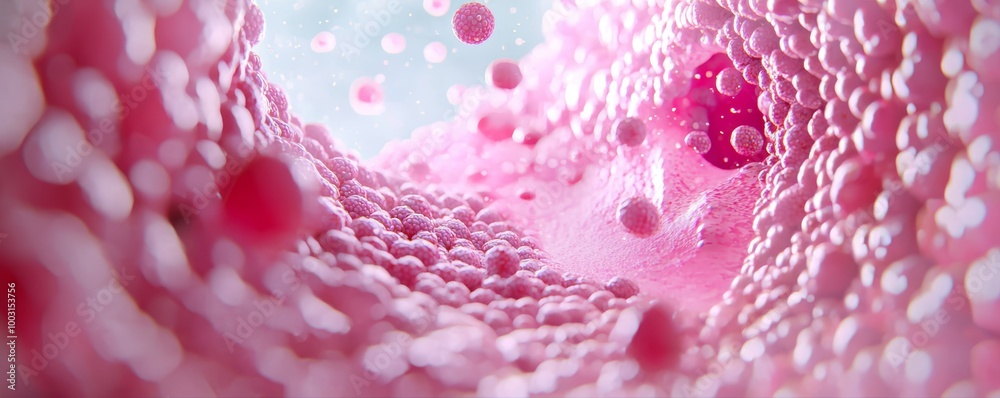 A 3D medical illustration of cholesterol plaque forming along the walls ...
