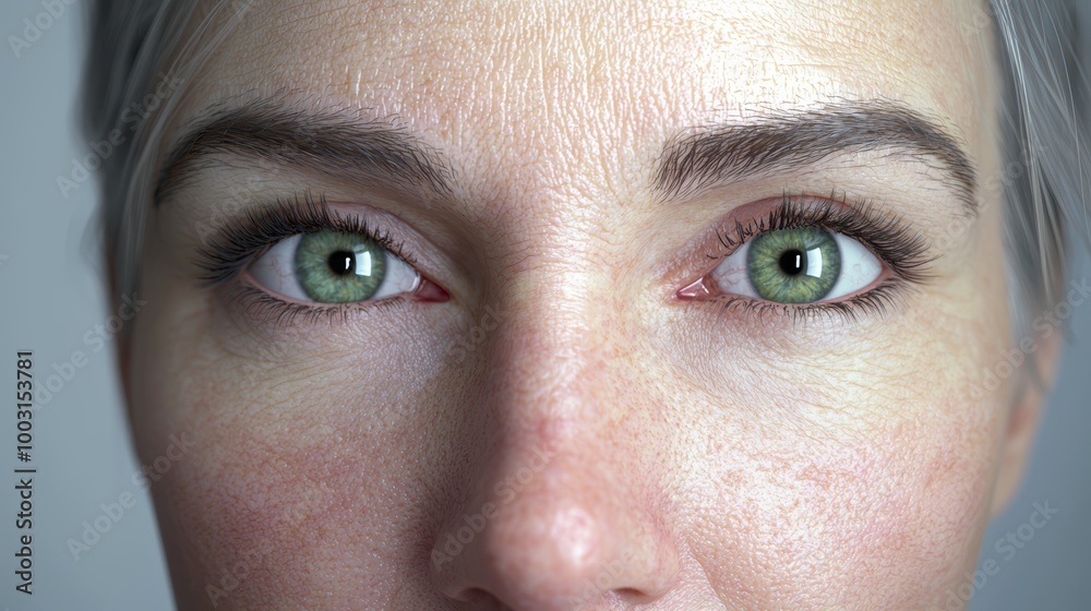 A 3D model of a human face aging over time, highlighting the gradual ...